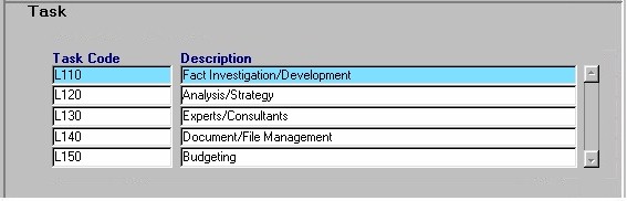 Maintain Task Billing Template